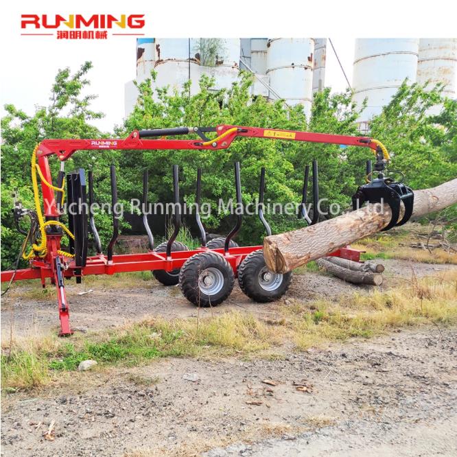 Timber Trailer with Crane for Tractor for Sale_Manufacturers_Suppliers ...