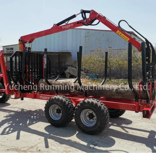 Forestry Logging Trailer with Grapple Crane for Sale_Manufacturers ...